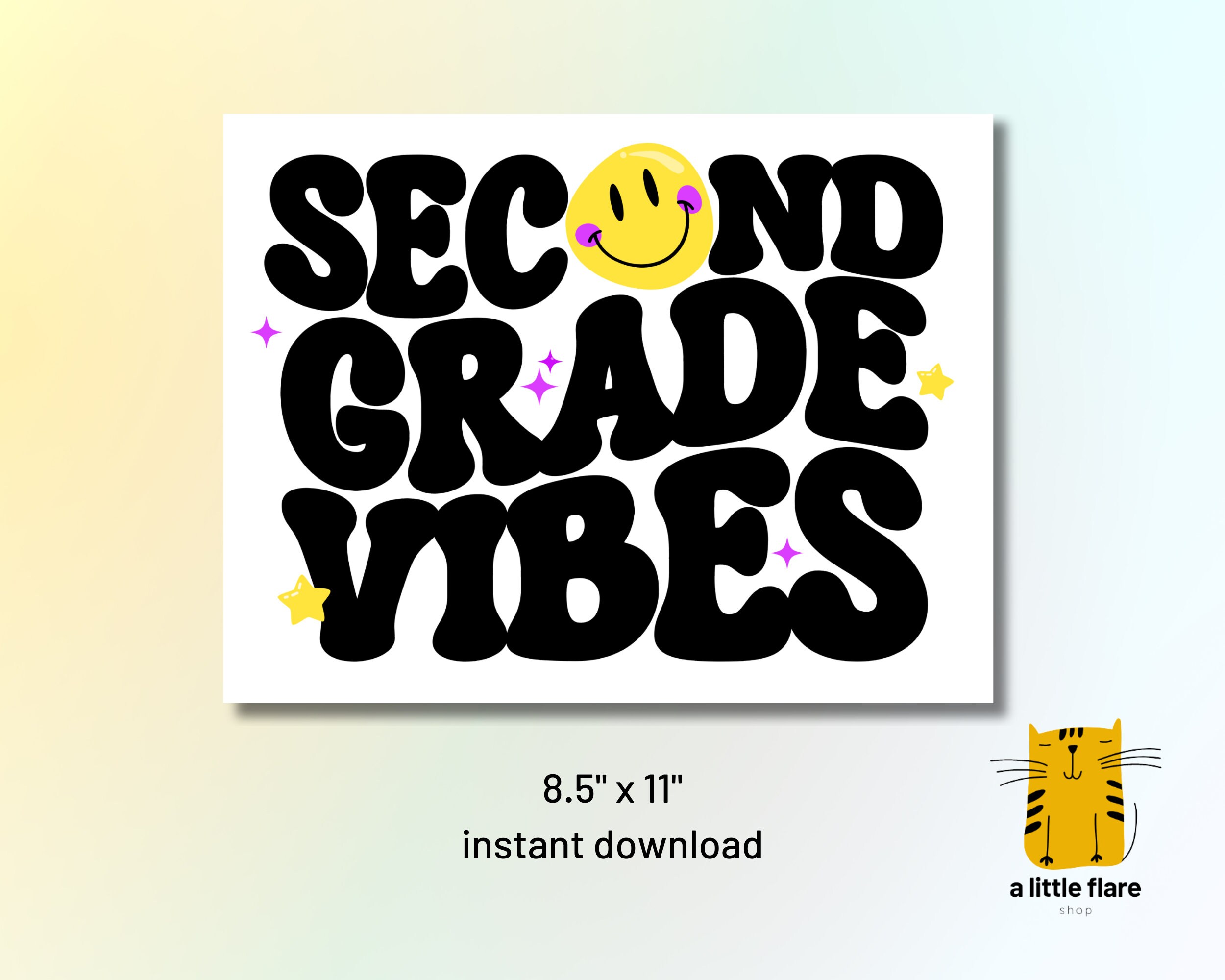 First Day of School Sign Printable, First Day of Second Grade, Second ...