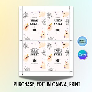 Editable Halloween Tags, Spooky Treat for Someone Sweet, Candy Gift ...