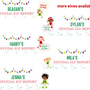 Elf Report Card, Elf Official Report, Custom Digital File, Christmas ...