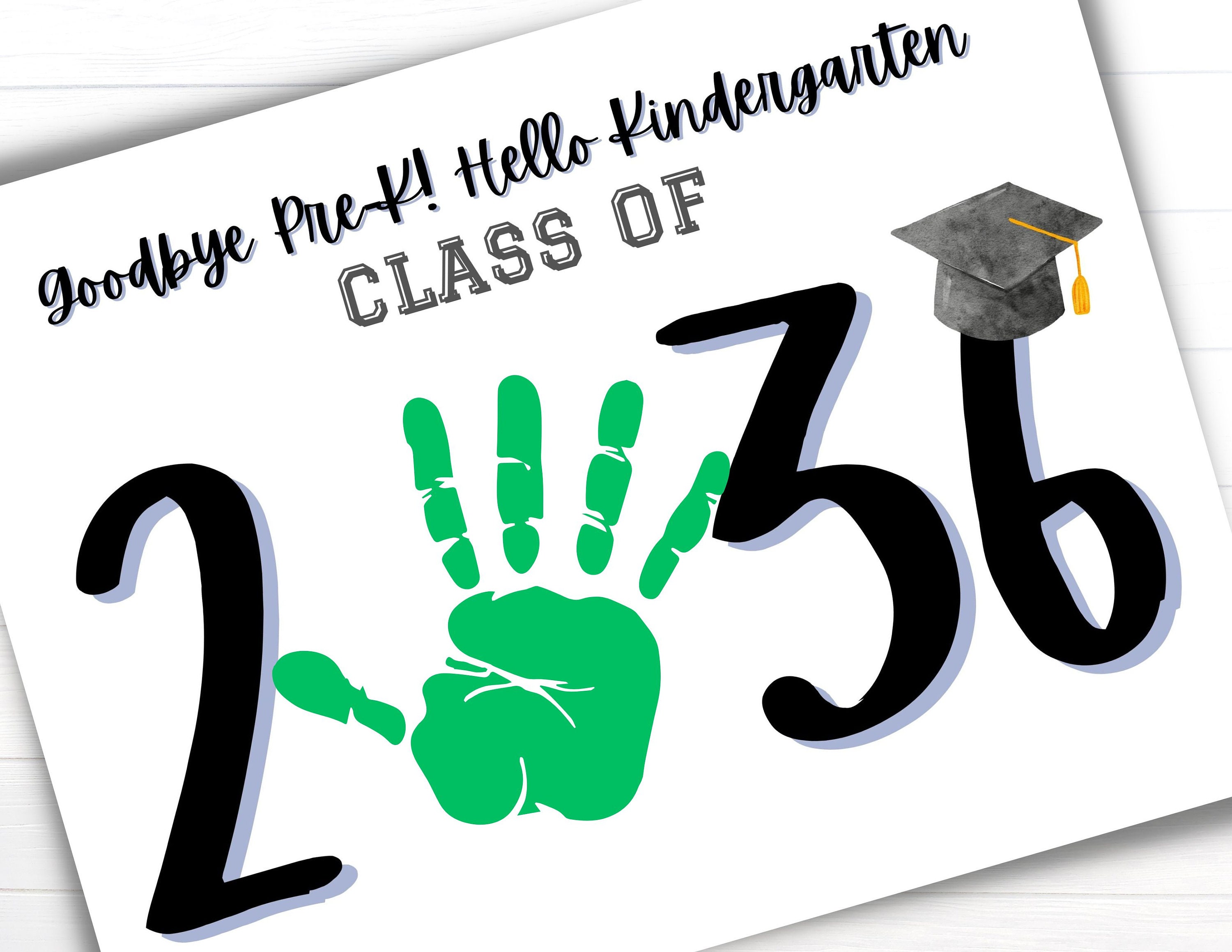 Graduation Handprint Art Handprint Craft PDF PNG SVG - Etsy