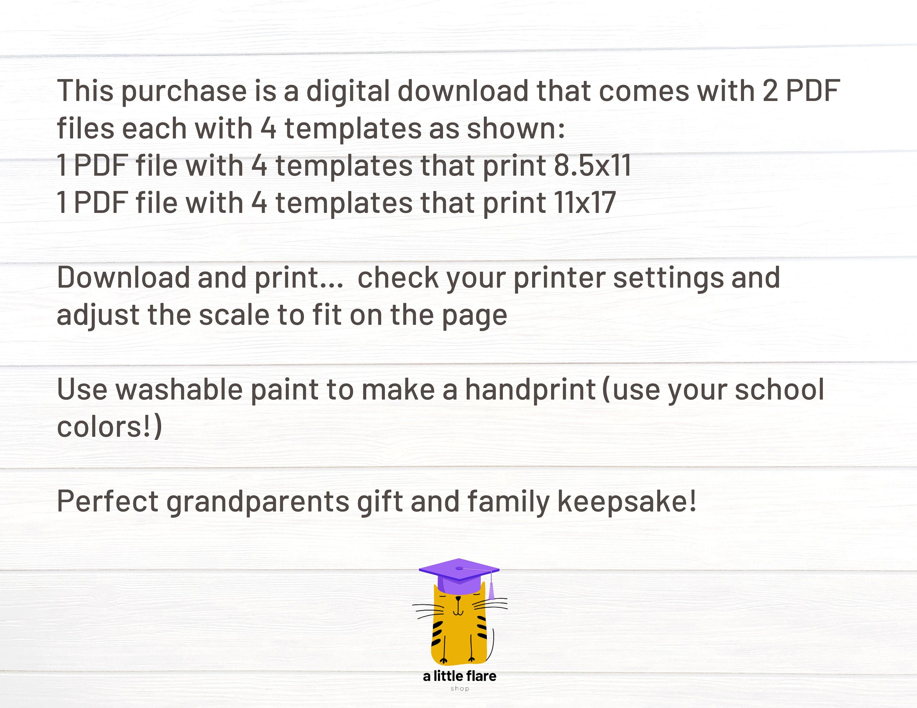 Graduation Handprint Art Handprint Craft PDF PNG SVG - Etsy