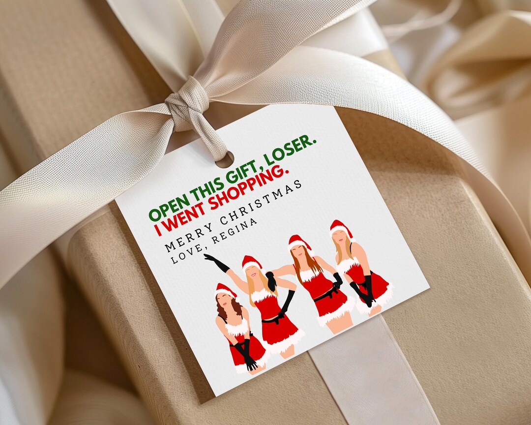 Mean Girls Christmas Gift Tags, Funny Holiday Printable (PDF) - Etsy