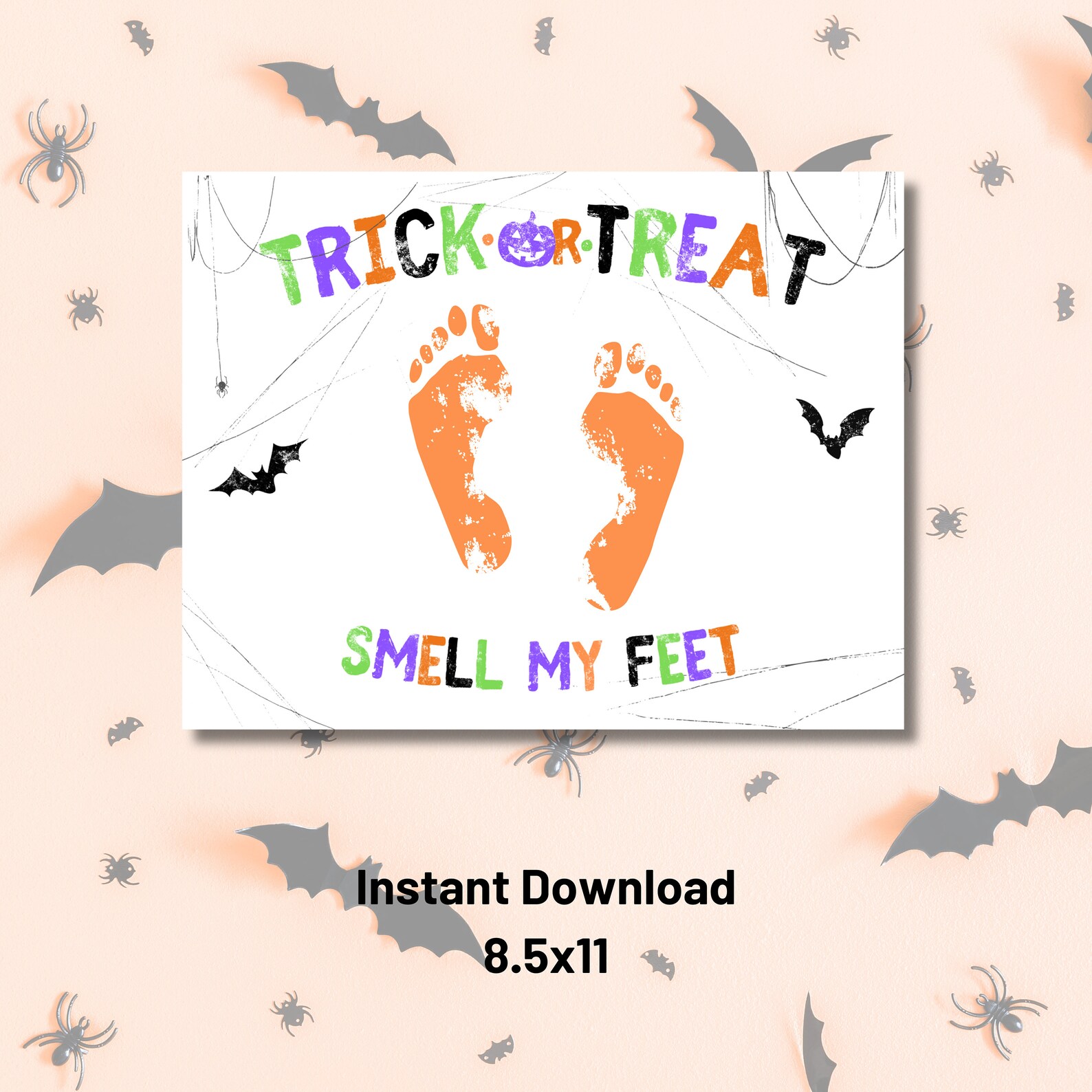 Halloween Handprint Craft, Halloween Handprint Art, Trick or Treat ...