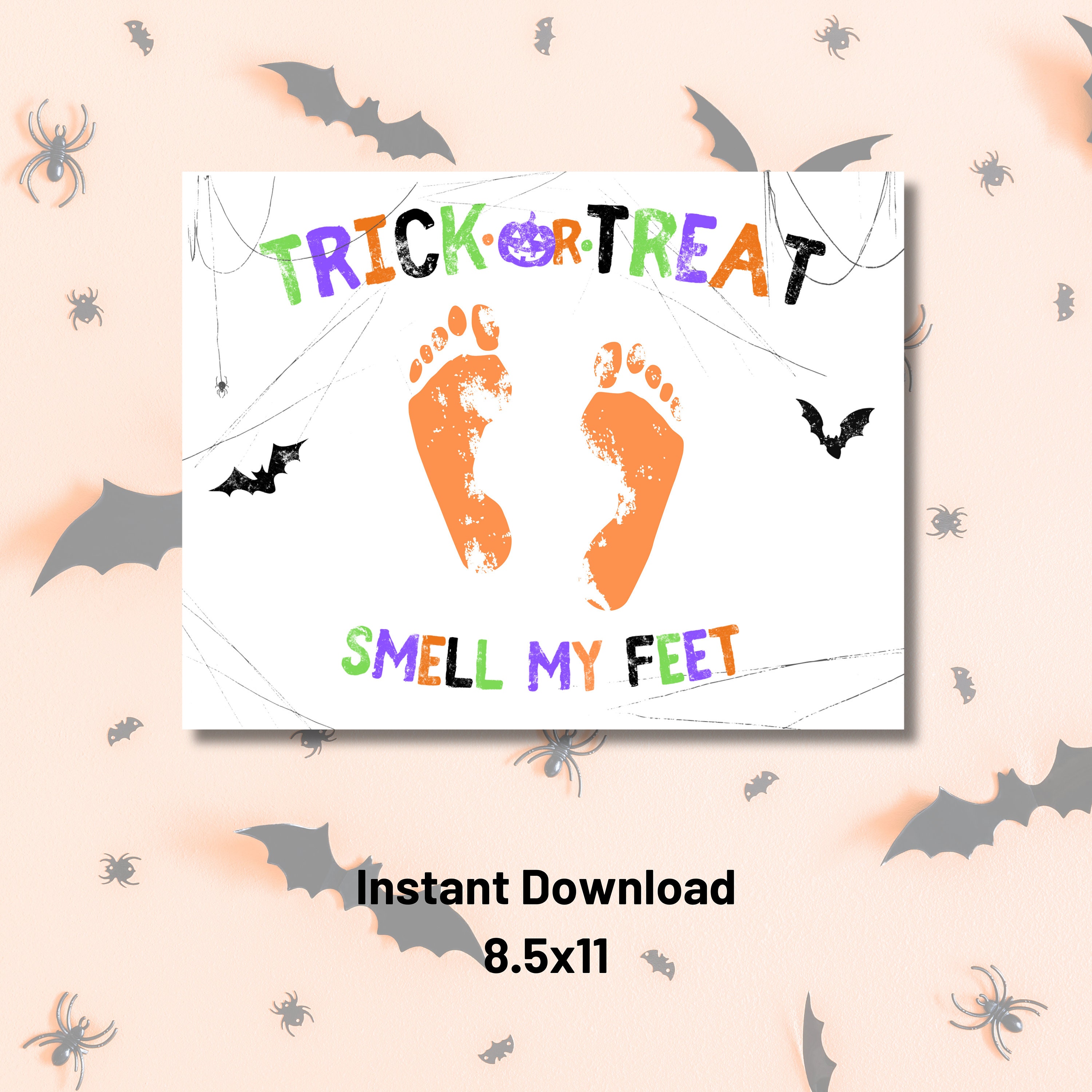 Halloween Handprint Craft, Halloween Handprint Art, Trick or Treat ...