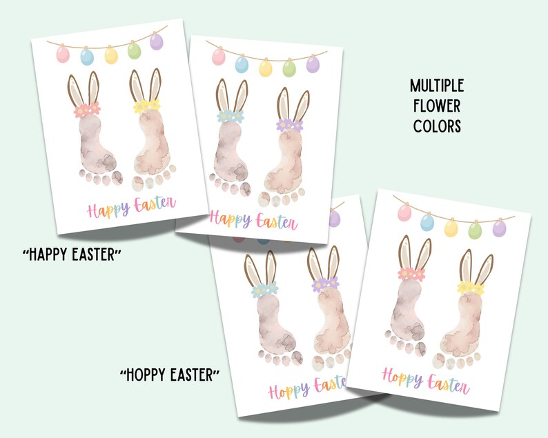 Easter Handprint Craft, Printable Keepsake for Kids, Hoppy Easter Bunny ...