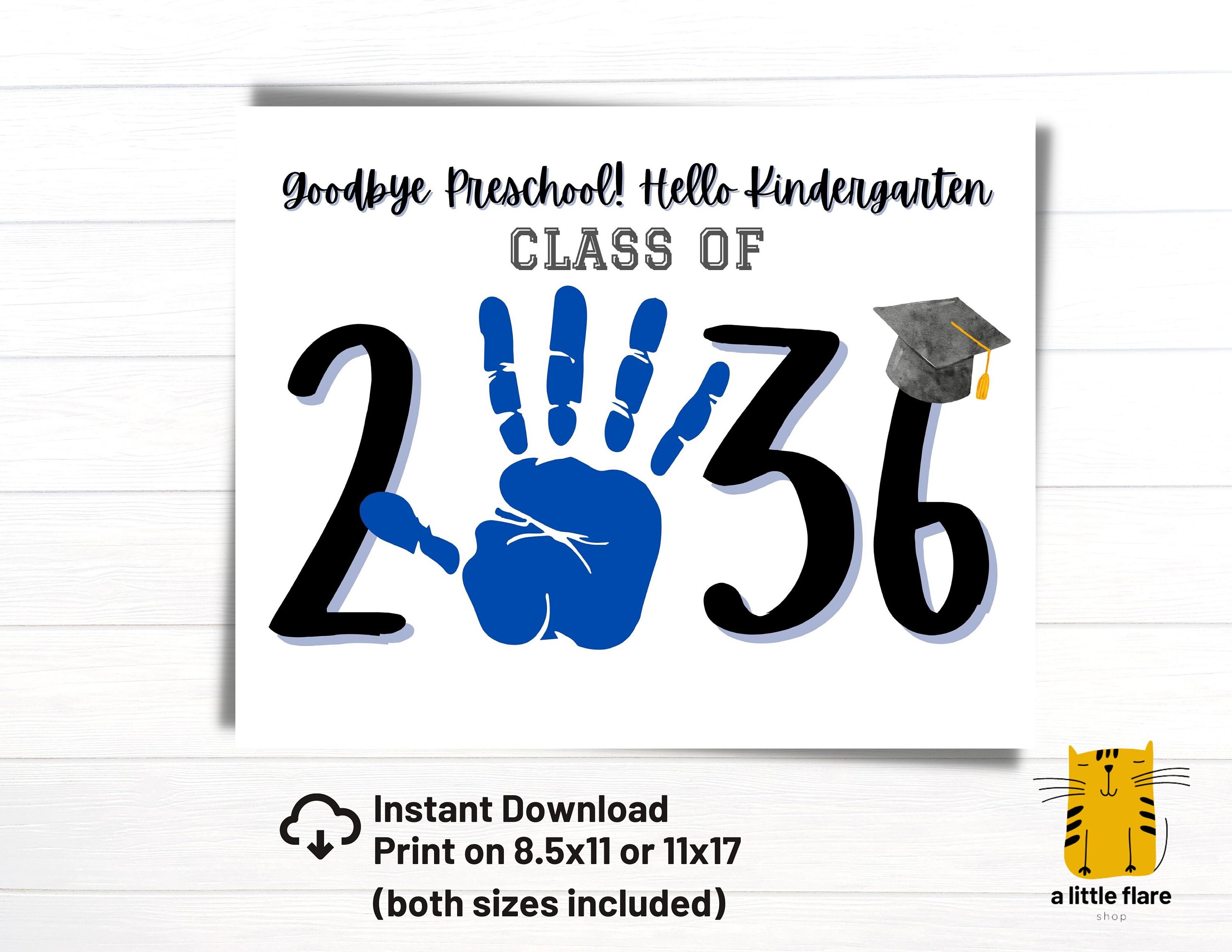 Graduation Handprint Art Handprint Craft PDF PNG SVG - Etsy