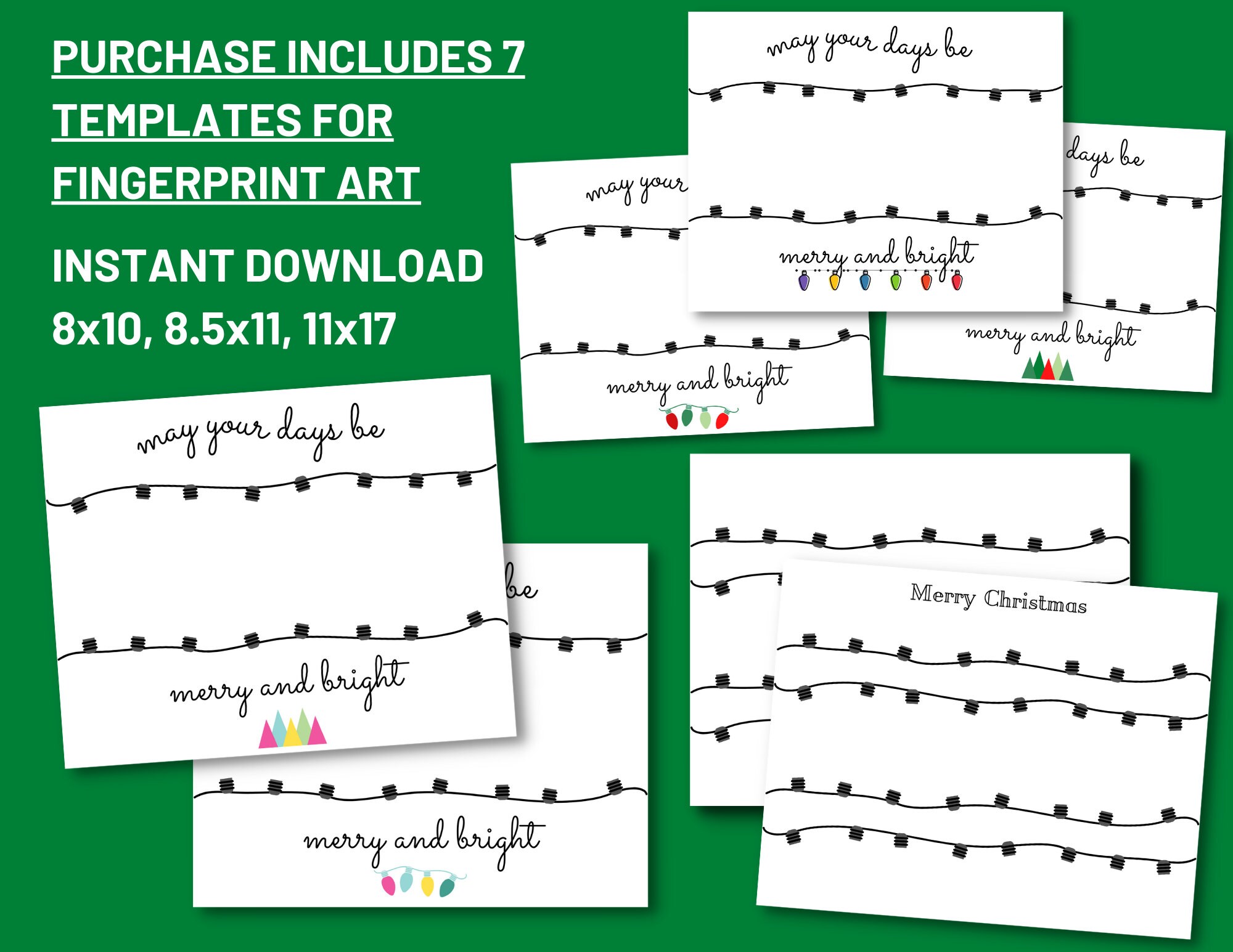 Christmas Handprint Craft, Christmas Handprint Art, Christmas Lights ...