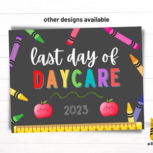 First Day of School Sign Printable, First Day of Daycare, Funny Back to ...