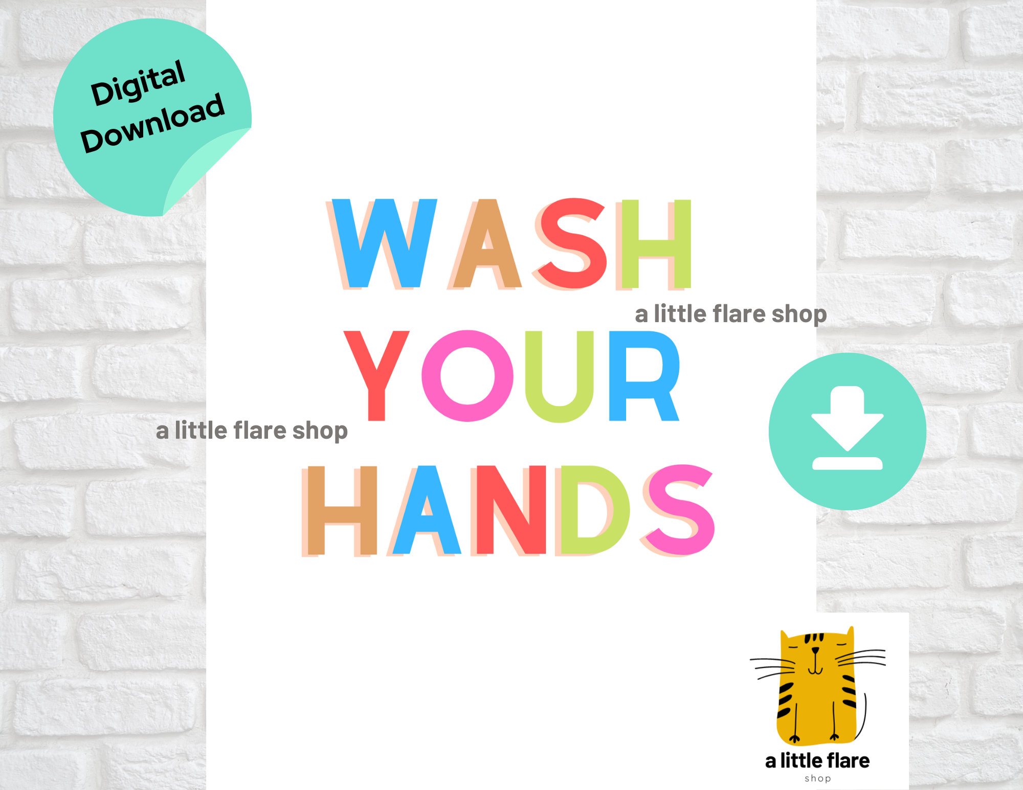 Wash Your Hands Sign Printable Classroom Rules Hand Washing - Etsy