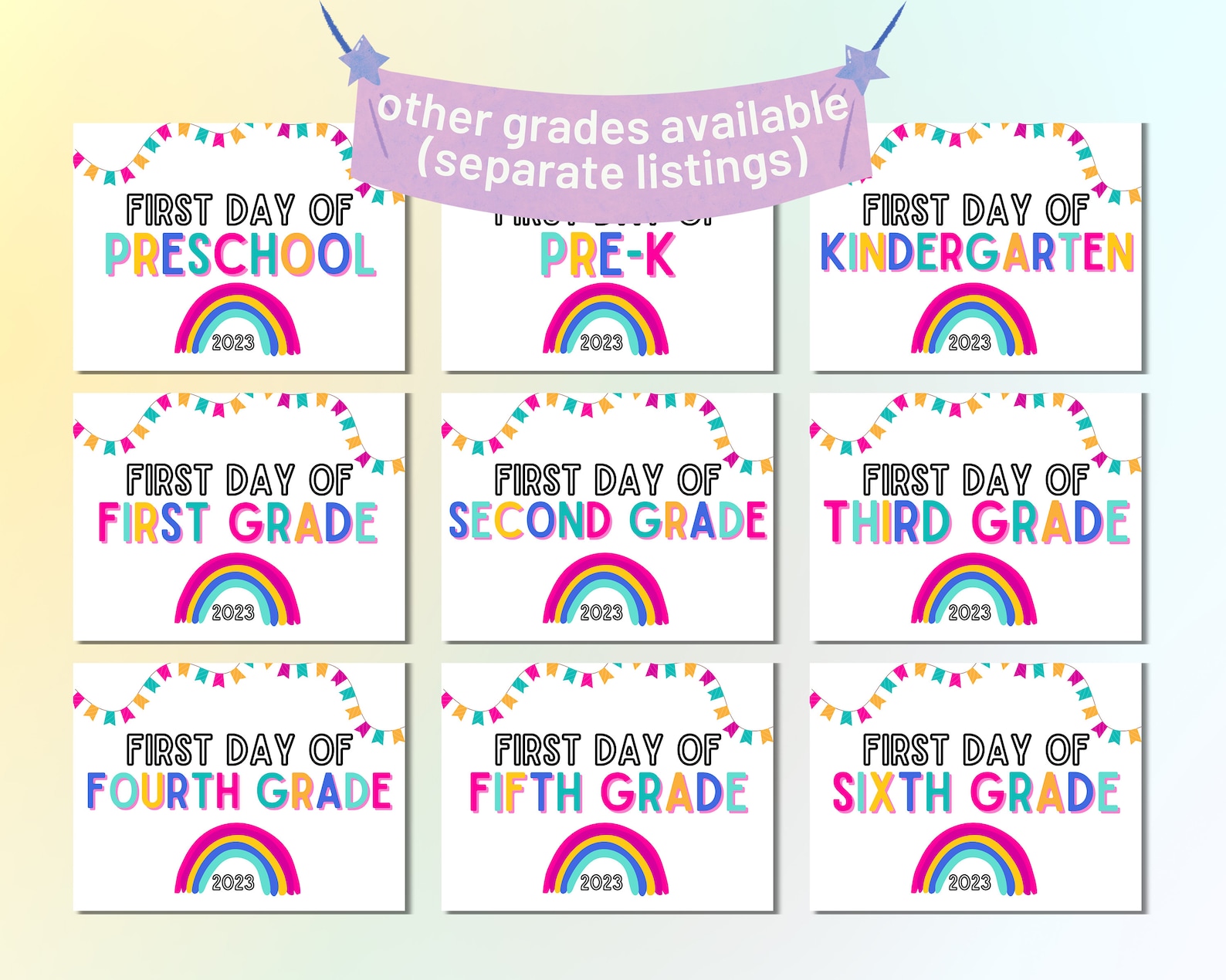 First Day of School Sign Printable, First Day of First Grade, First ...