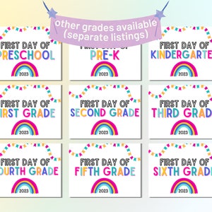 First Day of School Sign Printable, First Day of Third Grade, Teacher ...