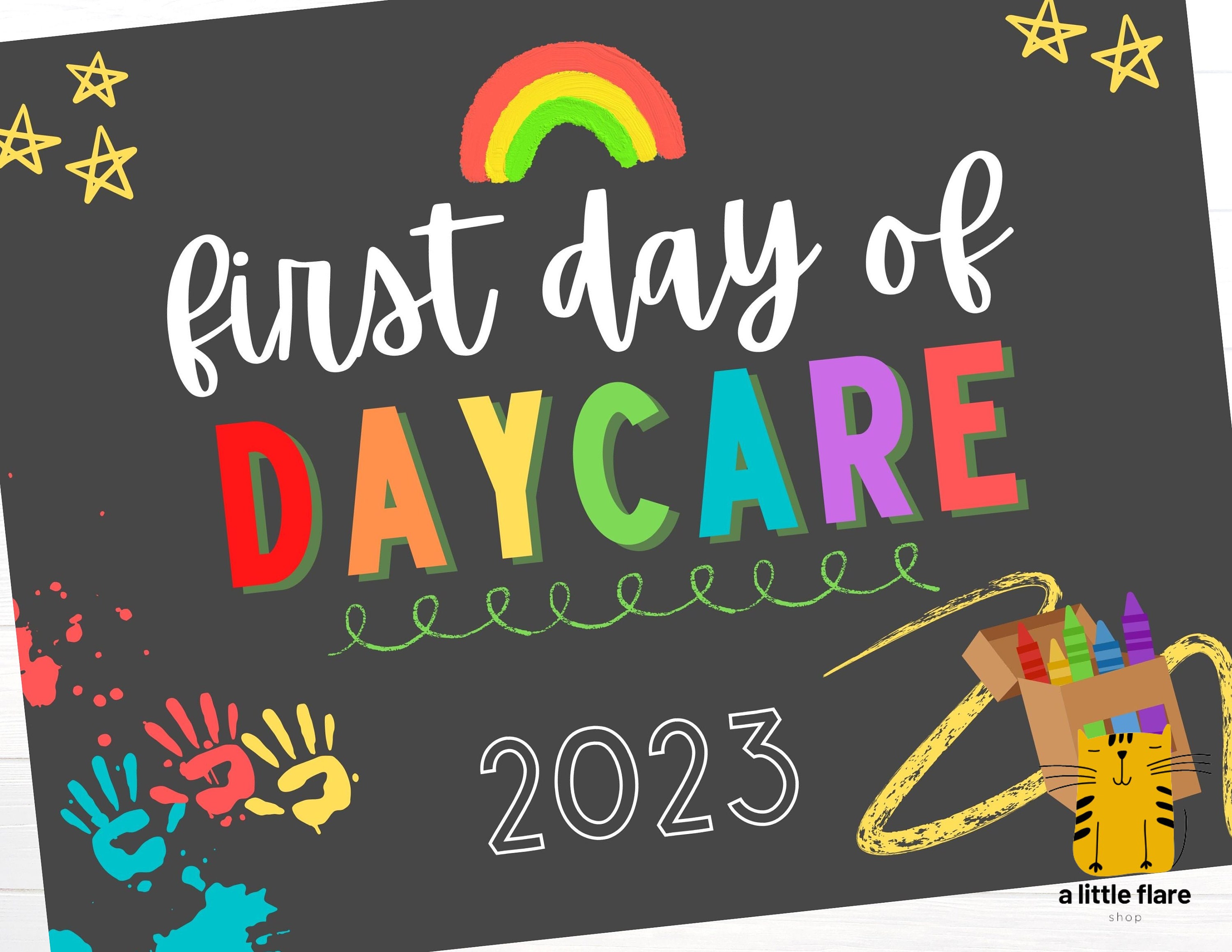 First Day of Daycare Sign Printable Daycare Sign Instant - Etsy