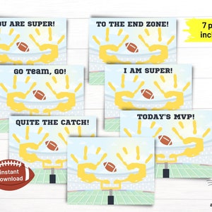 Football Handprint Craft, Handprint Art, Football Games, Fall Season ...