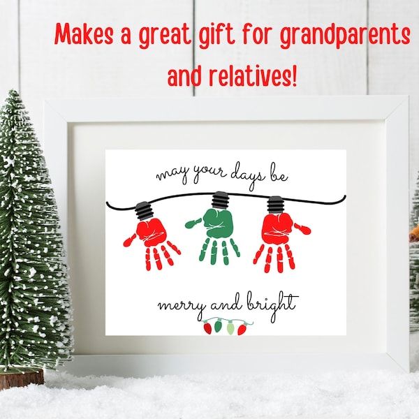 Christmas Handprint Art - Etsy