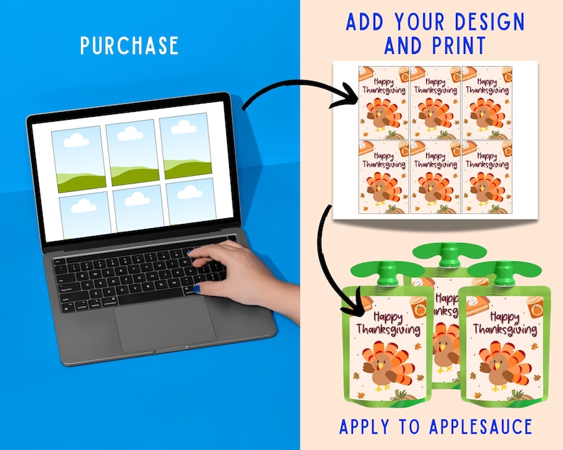 Applesauce Pouch Label Template, Birthday Party Favor, Classroom ...
