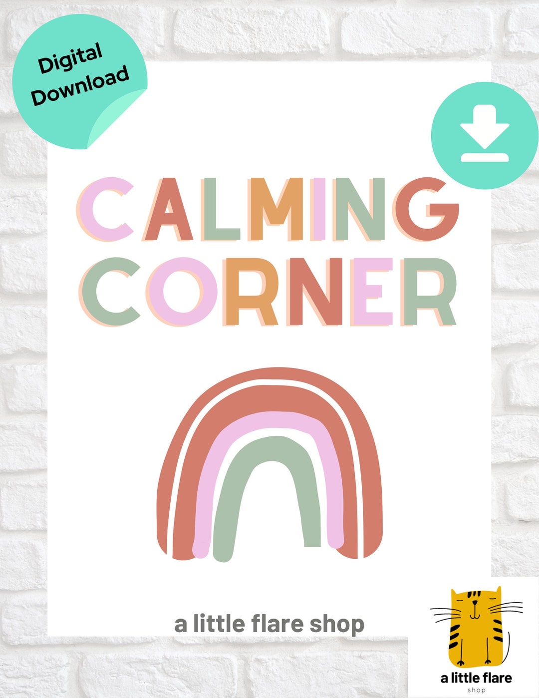 Calm Corner Classroom Sign, Teacher Classroom Décor, Calming Corner ...
