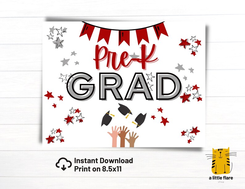 Pre K Grad Sign, Printable Graduation Sign, Graduation, Class of 2023 ...