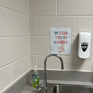 Classroom Decor, Wash Your Hands Sign, Back to School Digital Prints - Etsy