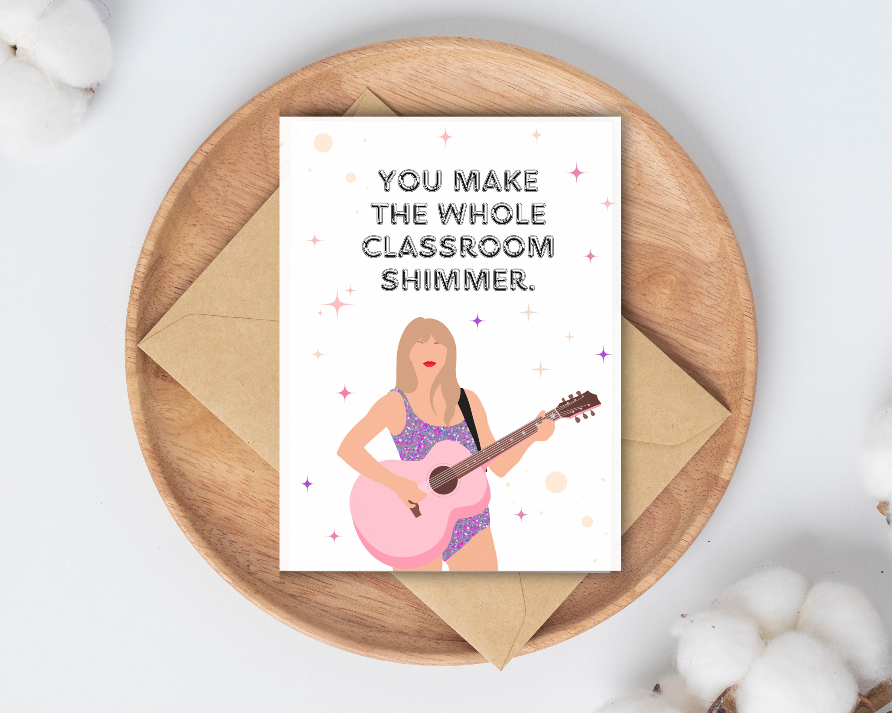 Teacher Card, Teacher Appreciation Gift, End of School Year, TS Swift ...