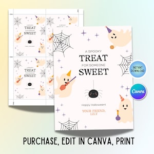 Editable Halloween Tags, Spooky Treat for Someone Sweet, Candy Gift ...