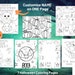 Halloween Coloring, 7 Page Bundle, 1 Custom Page With Name, Spooky ...