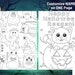 Halloween Coloring, 7 Page Bundle, 1 Custom Page With Name, Spooky ...