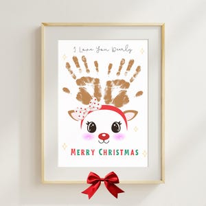 Christmas Handprint Craft, Christmas Handprint Art, Reindeer Prints Art ...