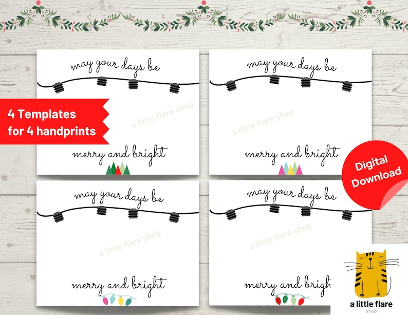 Christmas Handprint Craft, Christmas Handprint Art, Fingerprinting ...