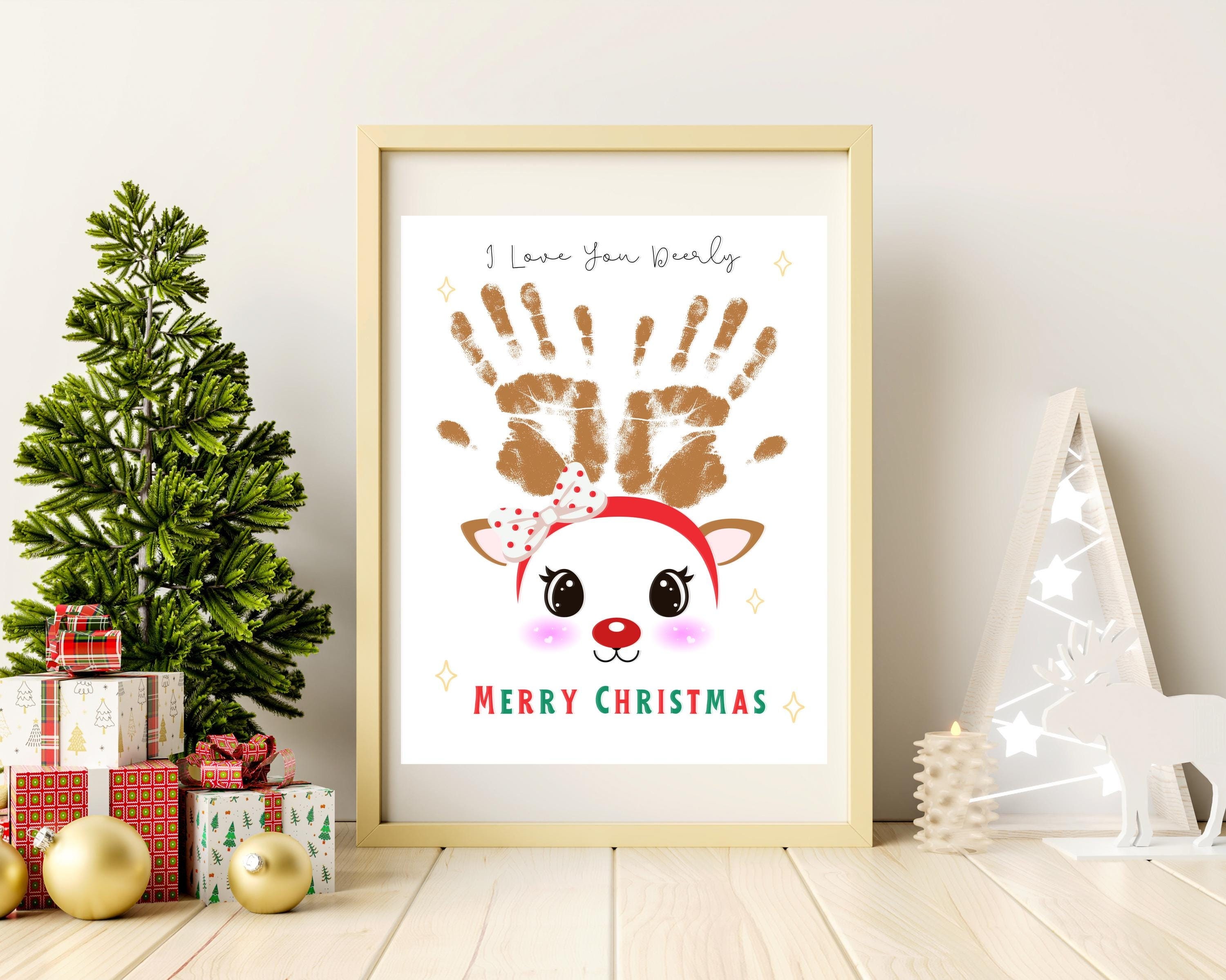 Christmas Handprint Craft, Christmas Handprint Art, Reindeer Prints Art ...