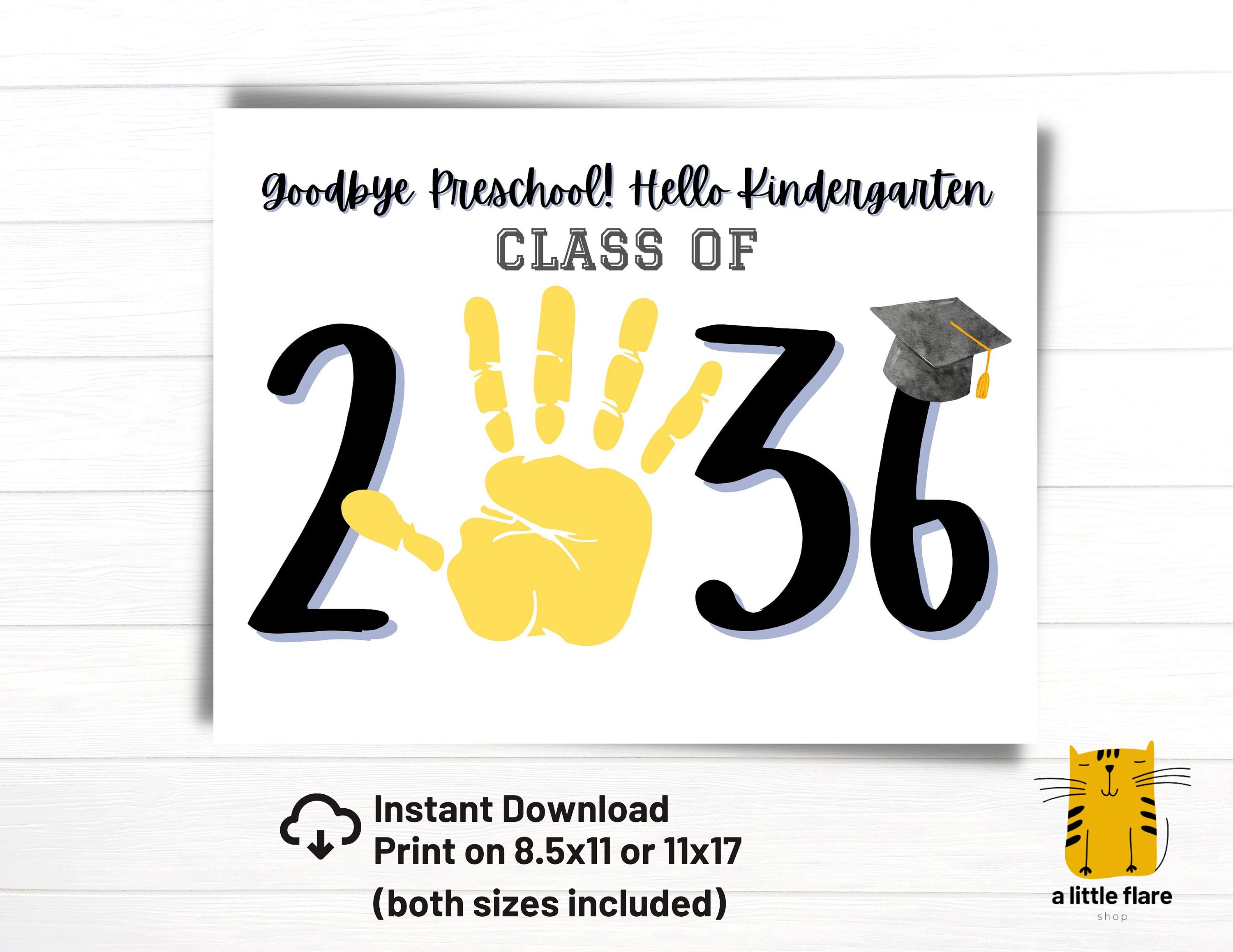Graduation Handprint Art Handprint Craft PDF PNG SVG - Etsy