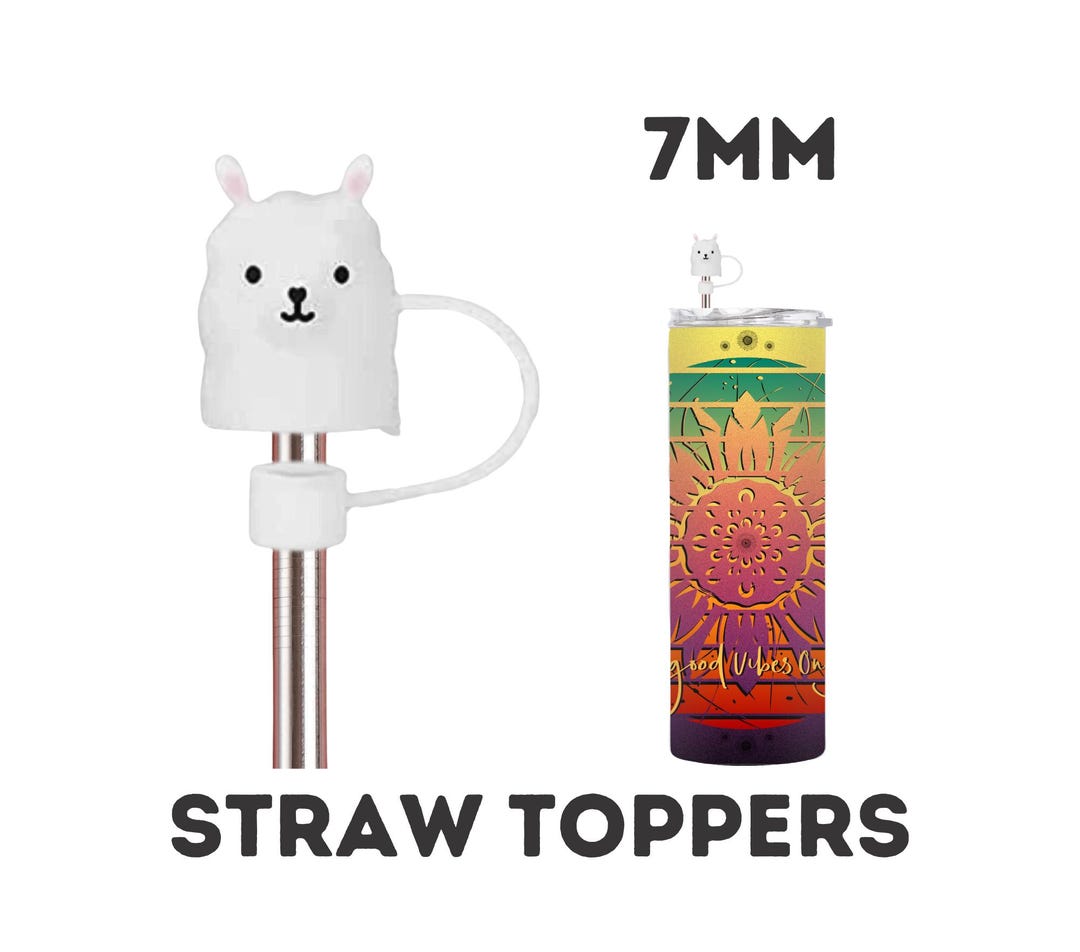 Llama Straw Topper: Silicone Straw Cover, Party Favor (6-8mm) - Etsy