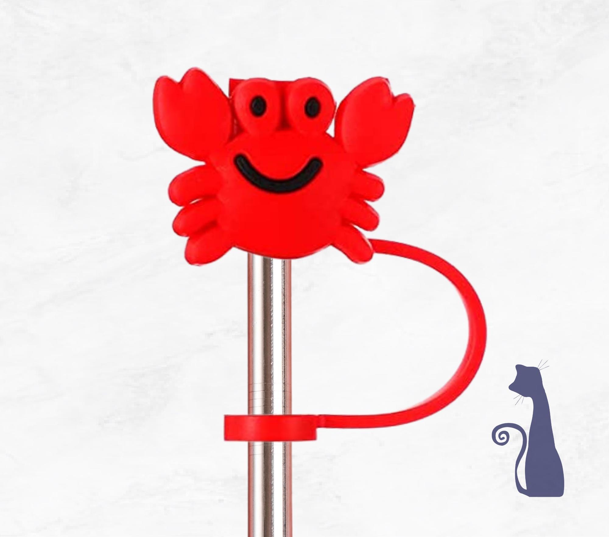 Crab Straw Topper, Straw Cover, Fish Straw Topper, Ocean Straw Topper ...