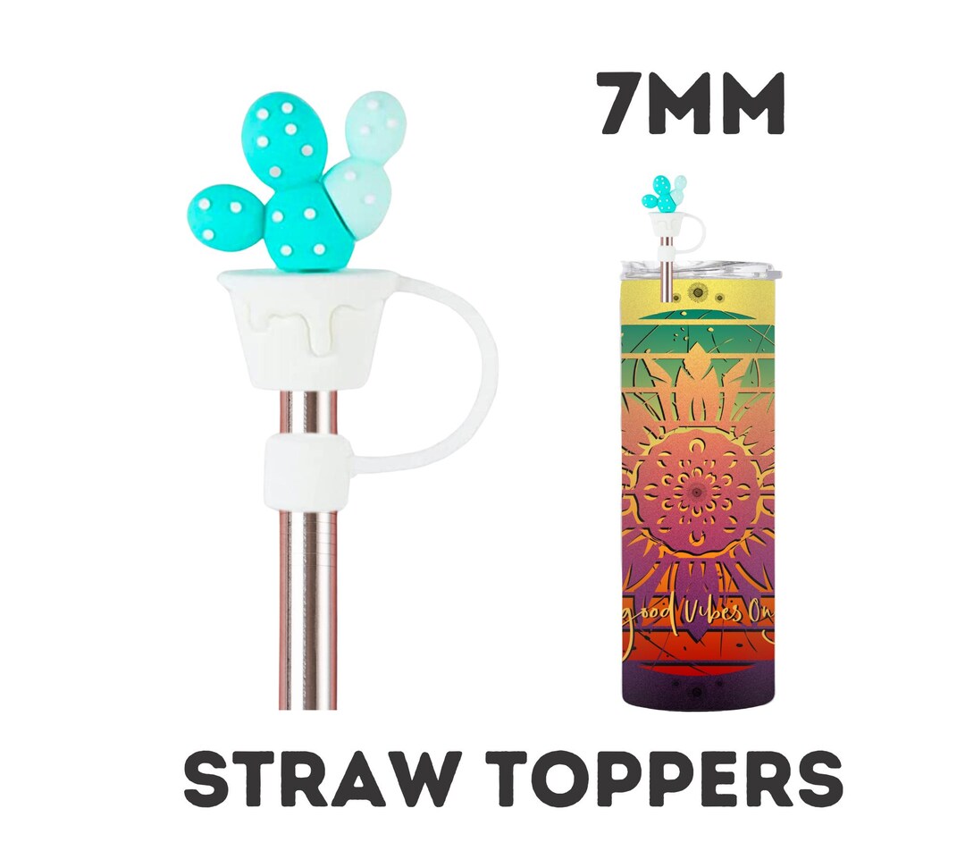 Cactus Straw Topper, Straw Covers, Straw Charms, Straw Caps, Not for ...
