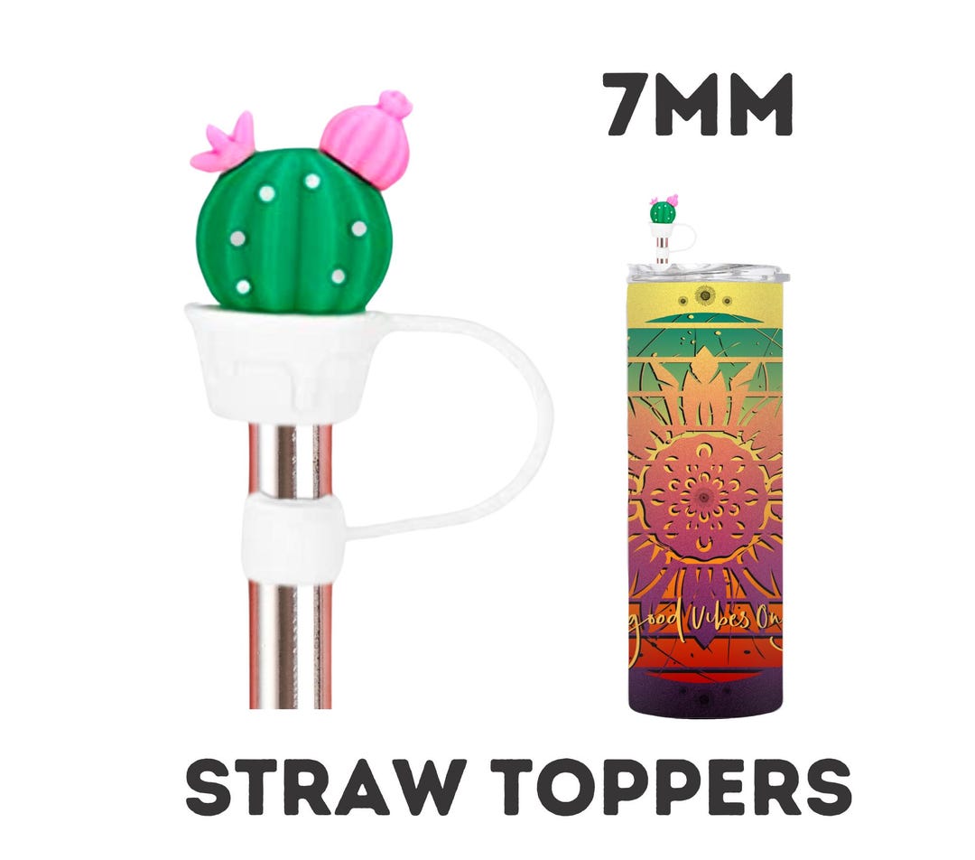 Cactus Straw Topper, Straw Covers, Straw Charms, Straw Caps, Not for ...