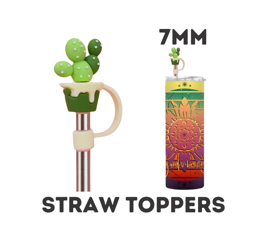 Cactus Straw Topper: Silicone Straw Cover, 6-8mm Strawsstraw Toppers - Etsy