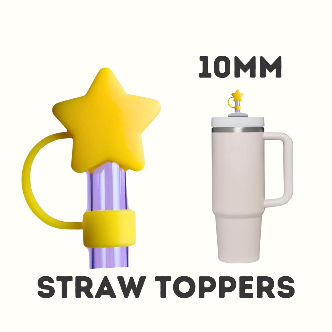 Star Straw Topper, 10mm Straw Topper, Yellow Star, Stanley Straw Topper ...