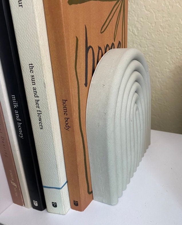 Large Concrete Bookend | Concrete Arch | Arch Bookend | Modern Bookend ...