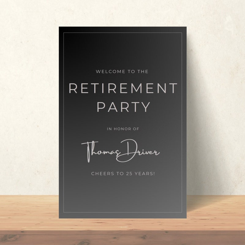 Retirement Sign - Etsy