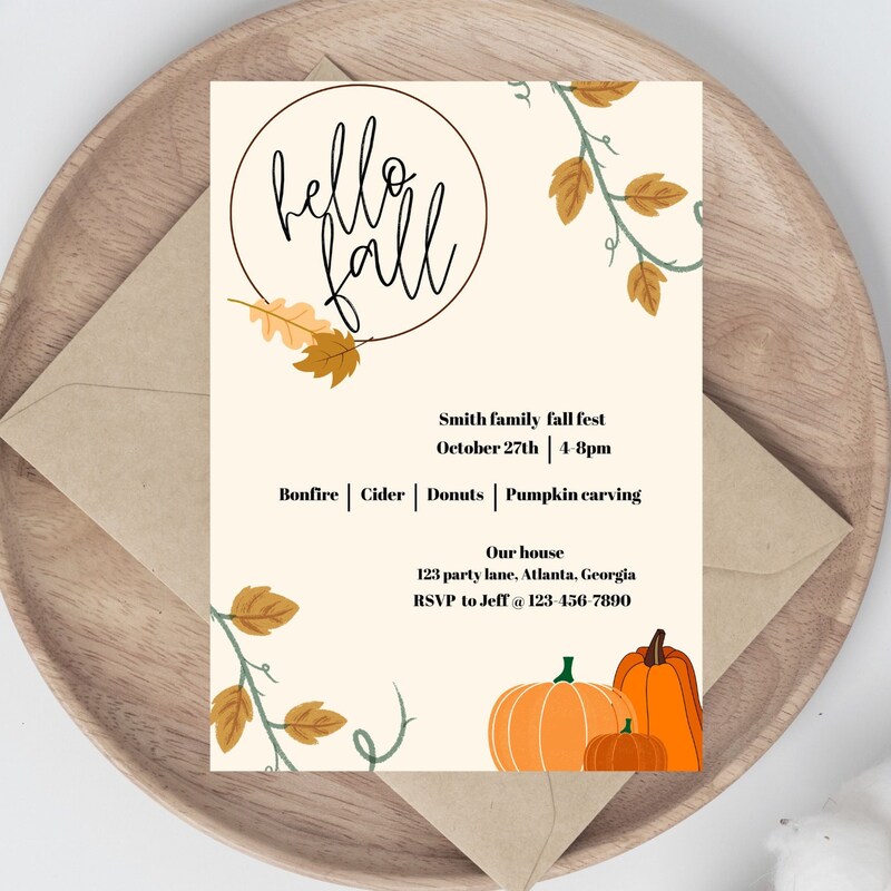Fall Invitations - Etsy
