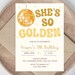 Golden Birthday Invitation, Golden Era, Girl's Birthday Party, Gold and ...