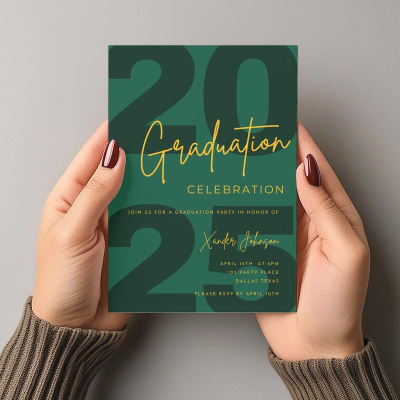 Green Orange Grad Party - Etsy