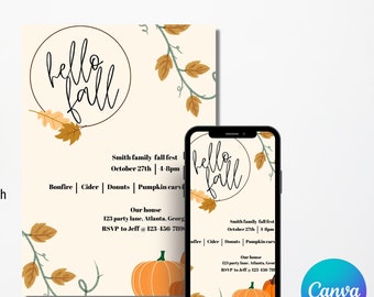 Fall Harvest Party Fall Event Flyer Fall Block Party Flyer Fall ...