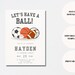 Sports Themed Birthday Invitation, Let's Have a Ball, Football, Soccer ...