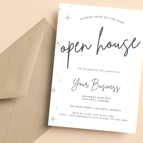 Birthday Open House Invitations - Etsy