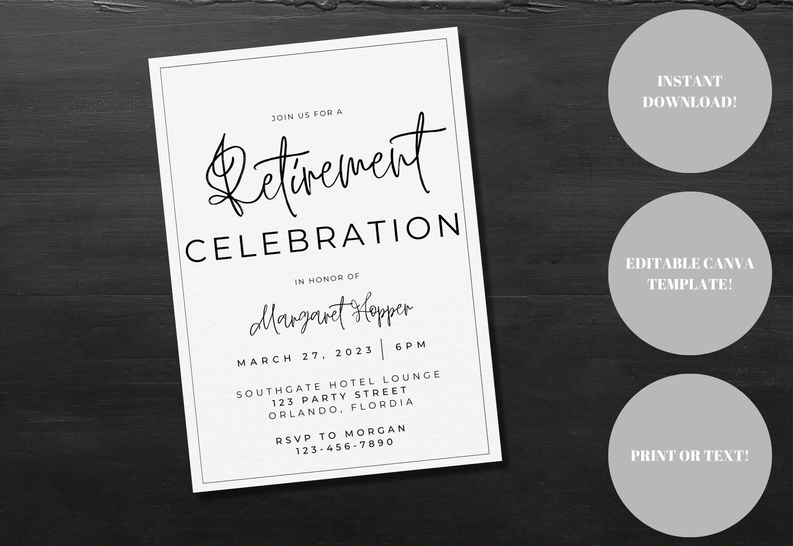 Retirement Party Invitation Retirement Party Template - Etsy