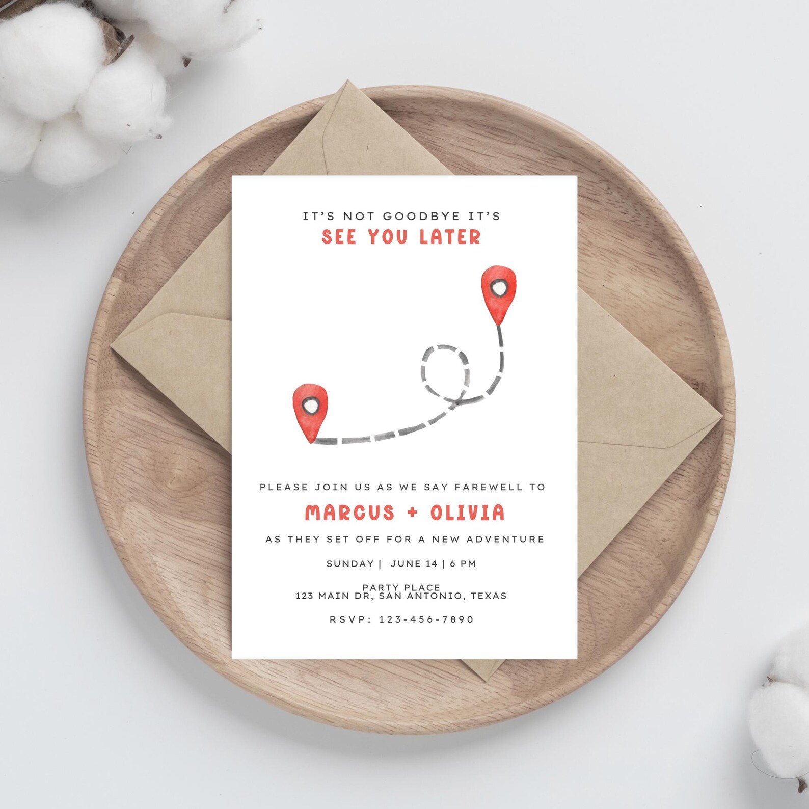 Customizable Going Away Party Invitation, See You Later, Moving Away ...