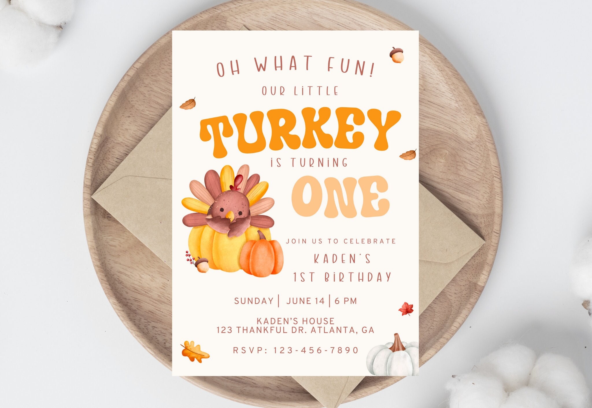 Turkey Birthday Invitations Printable