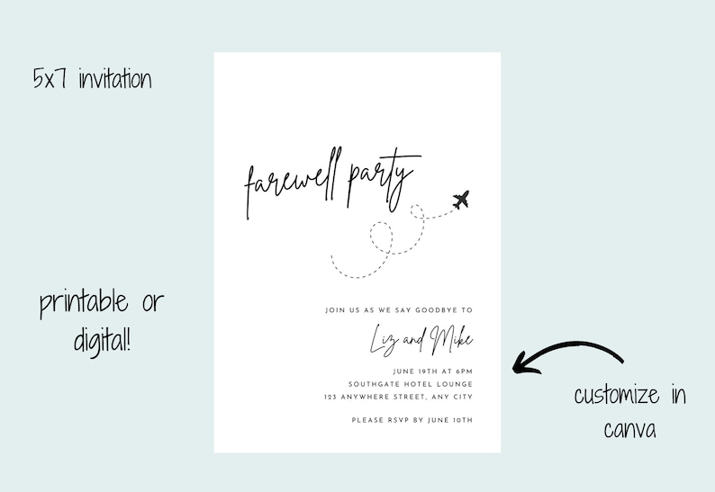 Farewell Party Invitation, Going Away Party, See You Later, Moving ...