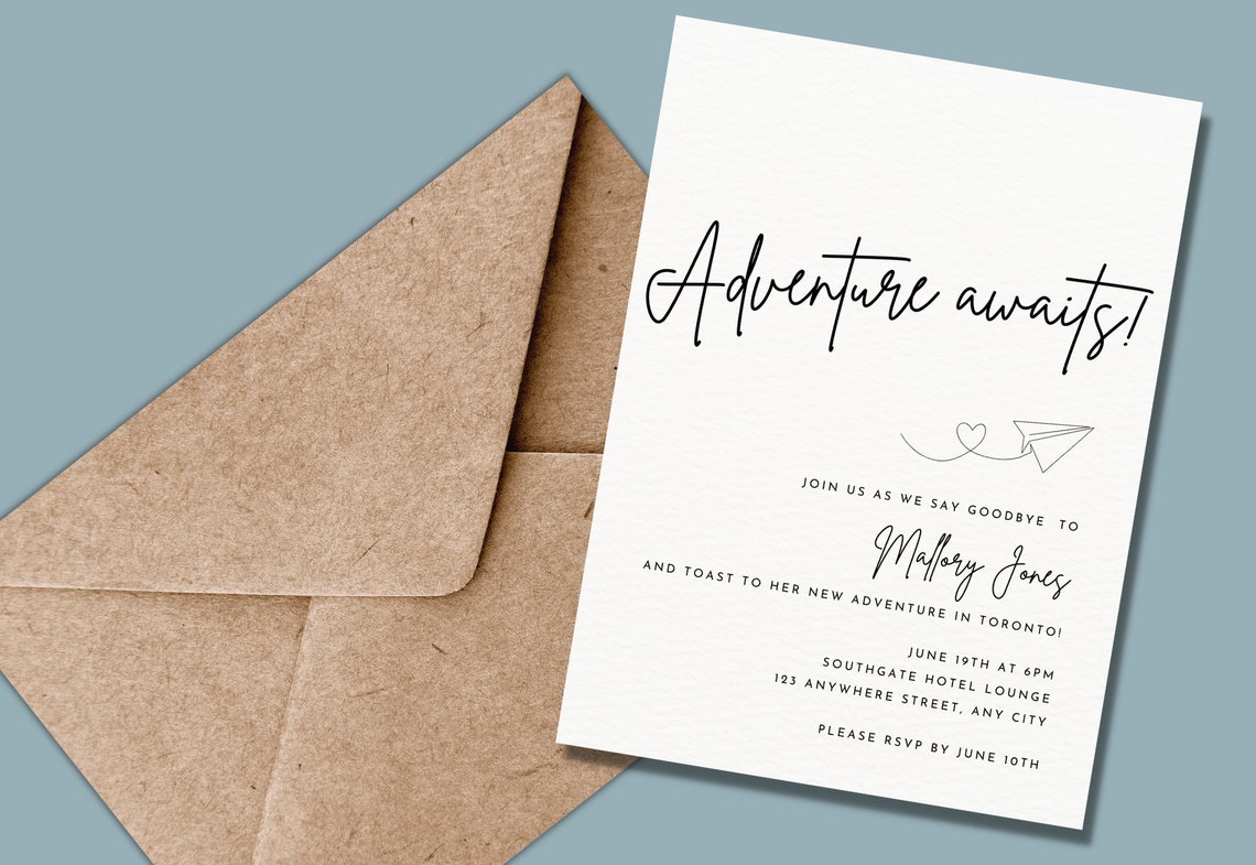 Editable Going Away Party Invitation, Digital Farewell Invite, Moving ...