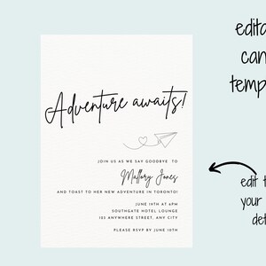 Editable Going Away Party Invitation, Digital Farewell Invite, Moving ...